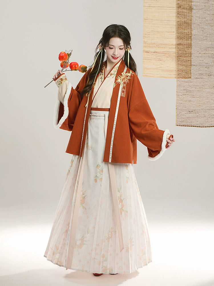 Hanshang Hualian Ming Modern Hanfu Orange – Hanfu Shop