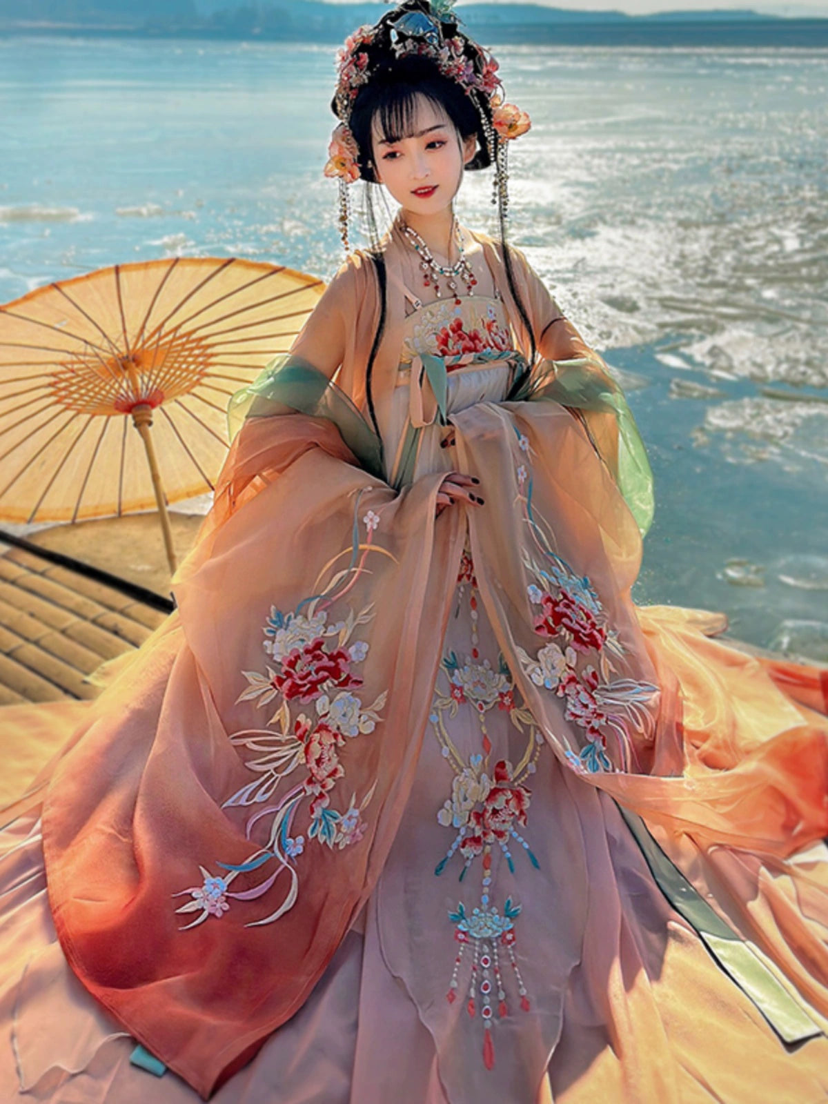 Lookbook Series 2025 Hanfu Haze Green Mist Orange – Hanfu Shop