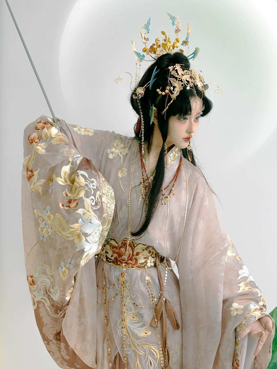 Haute Couture Series Woven Fabric Embroidered Qing Huan Palace of Eter ...