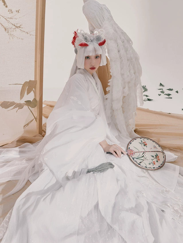 Qingqing Baiyi : Lingering Linen-Large Sleeve Shirt – Hanfu Shop