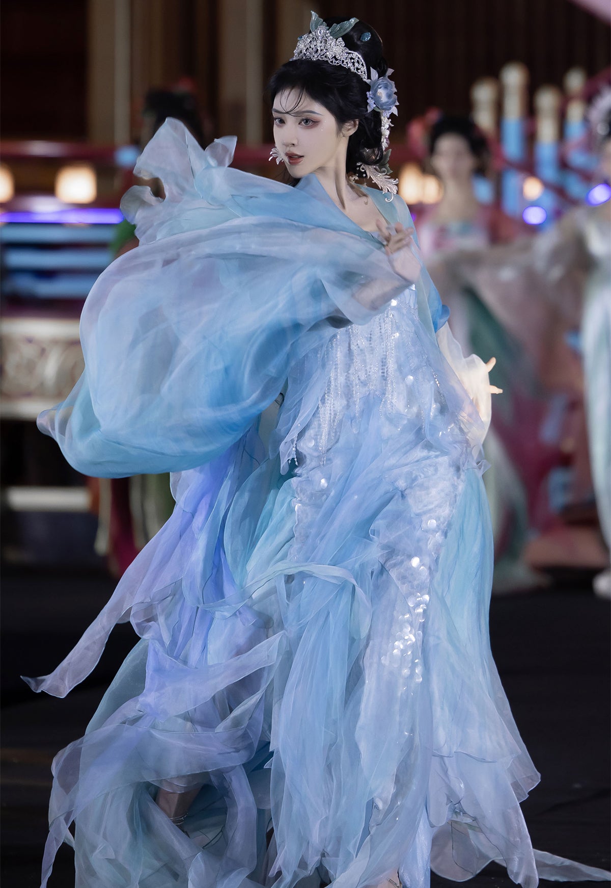 Oriental Aesthetics Series Blue Mermaid Dancing Hanfu Dress – Hanfu Shop