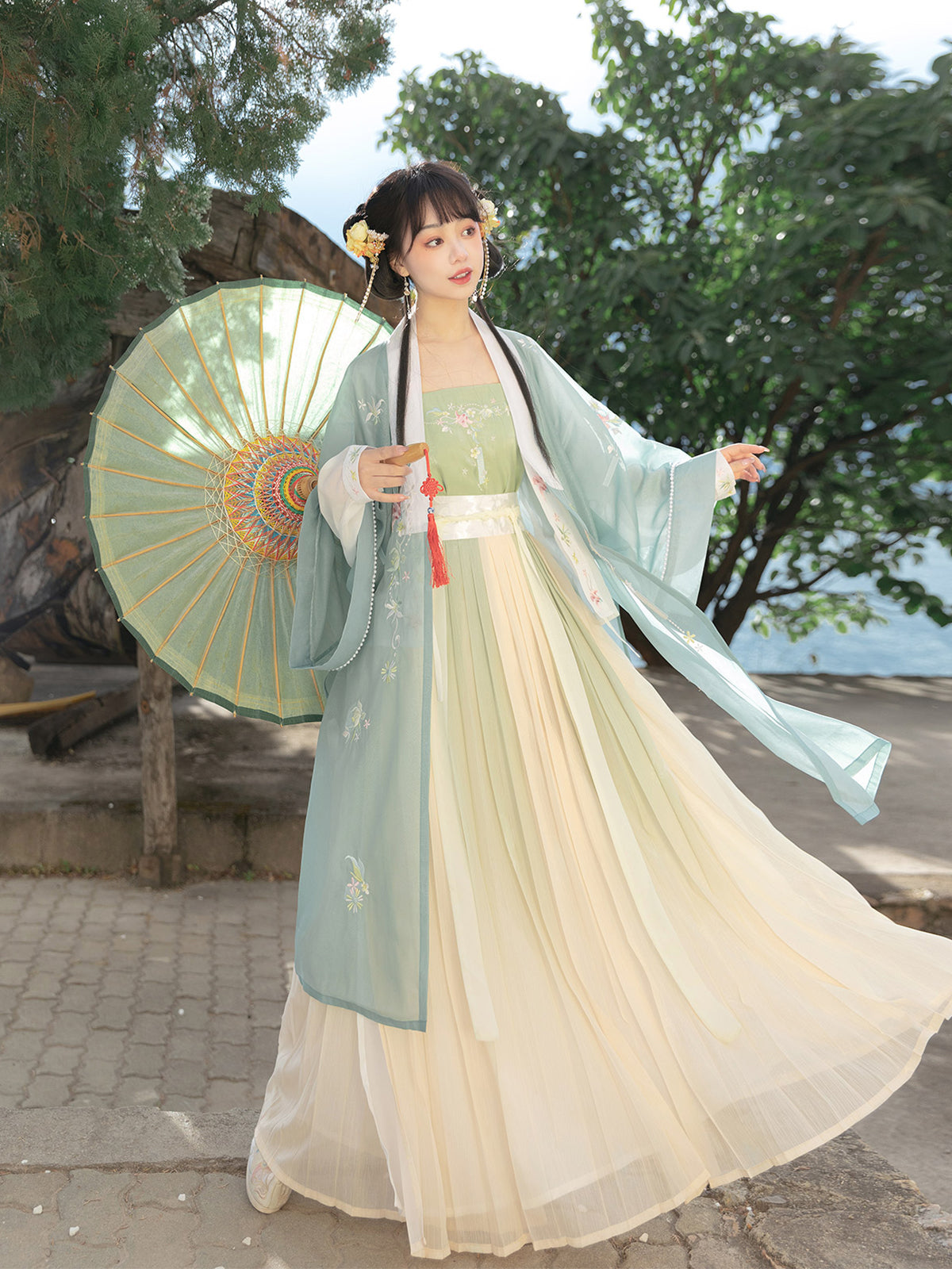 Han Element Series 2025 Hanfu Ruqun Sets Light Sorrel – Hanfu Shop