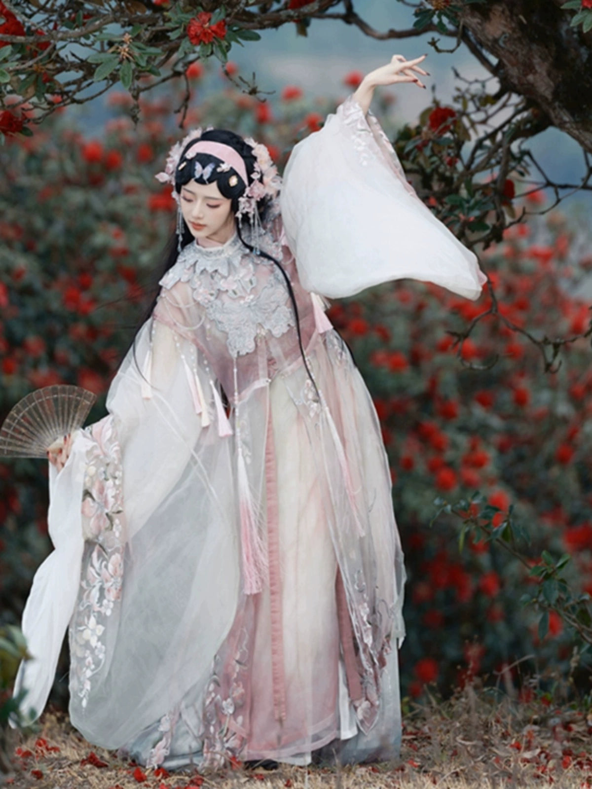Ethereal Dreamscape Series Supreme Hanfu-Peach Blossom Blush Preface ...